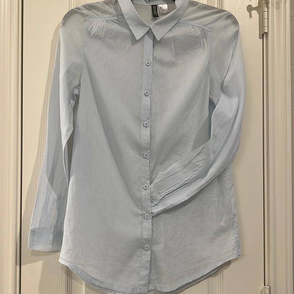 H&M | Tops | Hm Light Blue Button Down | Poshmark